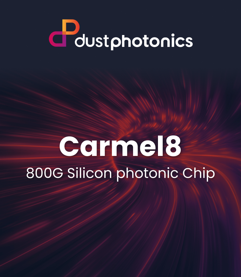 DustPhotonics Carmel8: 800G DR8 Silicon Photonics Chip